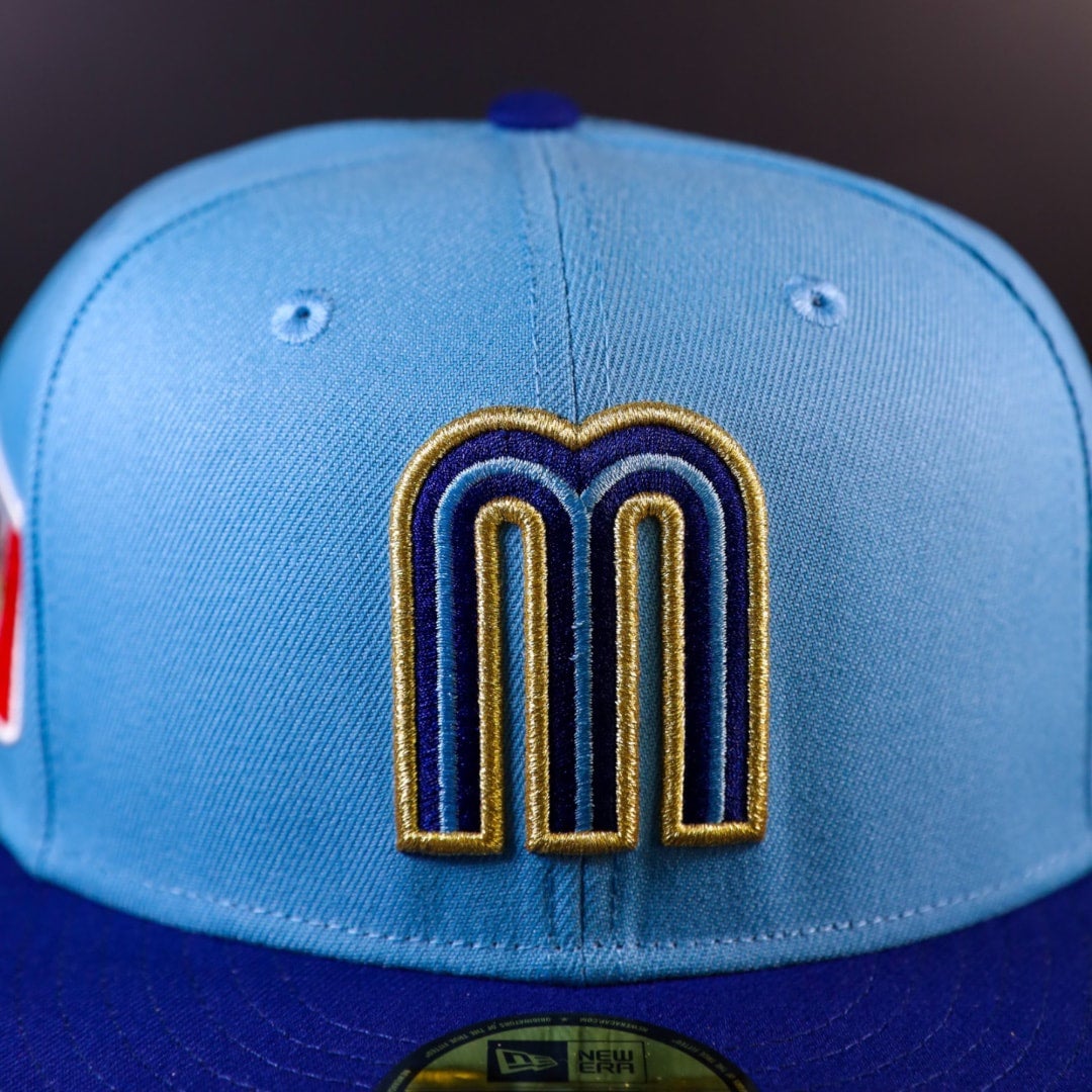 WBC Mexico New Era 1 Sky Blue/Dark Royal And Sky Blue Bottom With ...