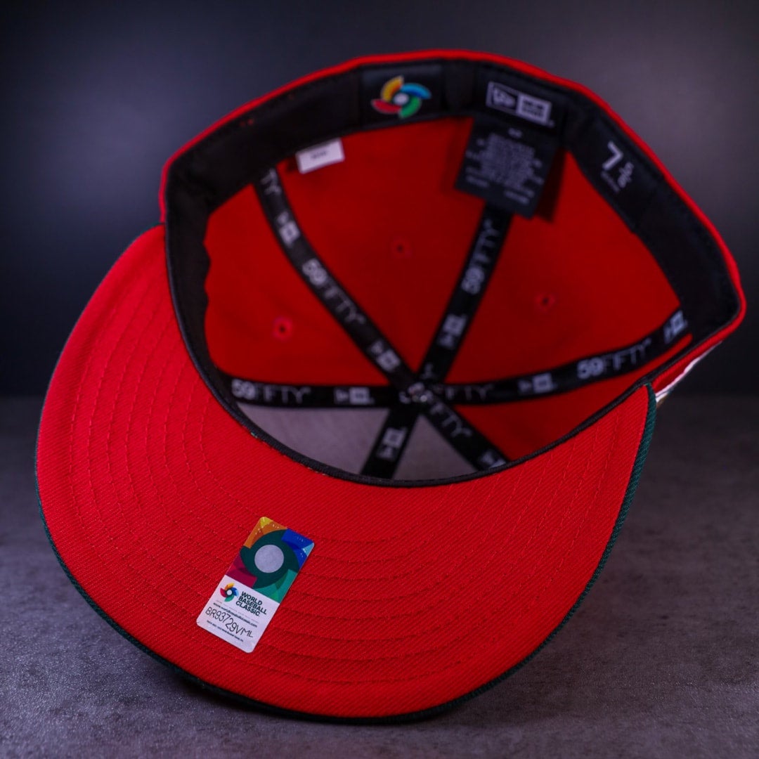 WBC Mexico New Era Scarlet/DK Green And Scarlet Bottom With Mexican ...