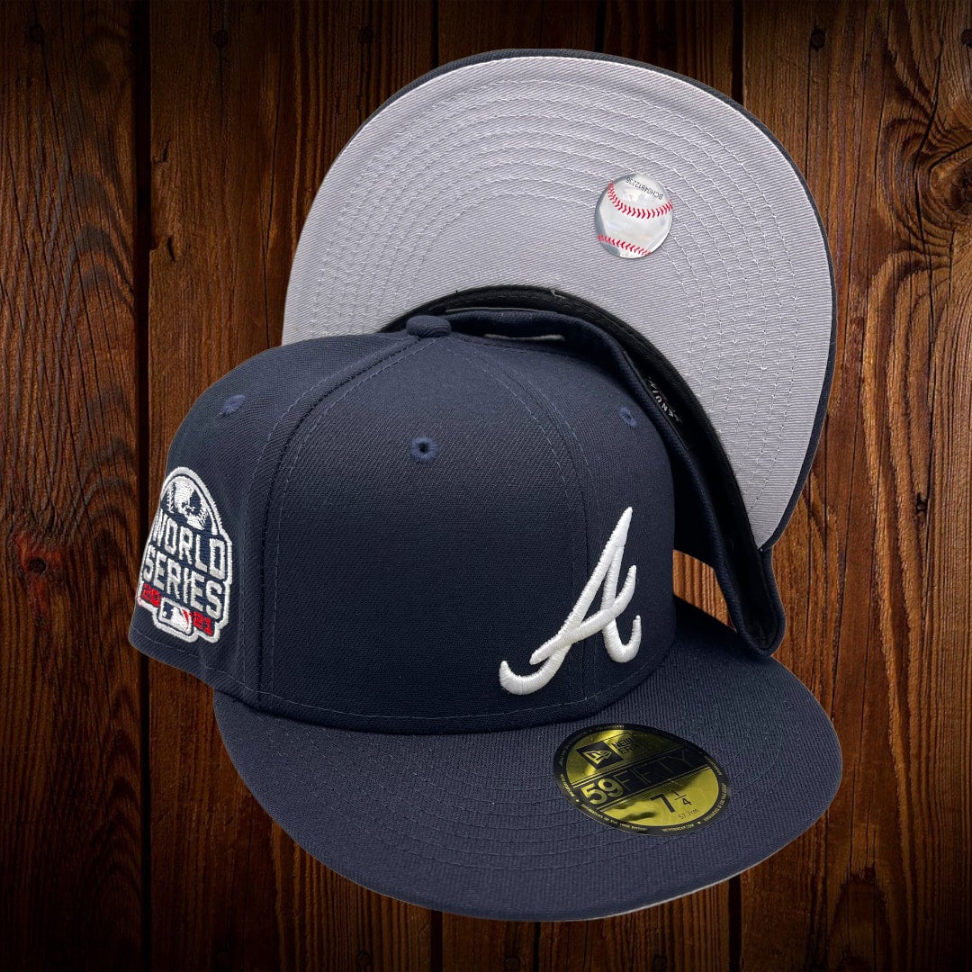 Atlanta Braves New Era Navy With White Logo And 2021 World Series Patch ...