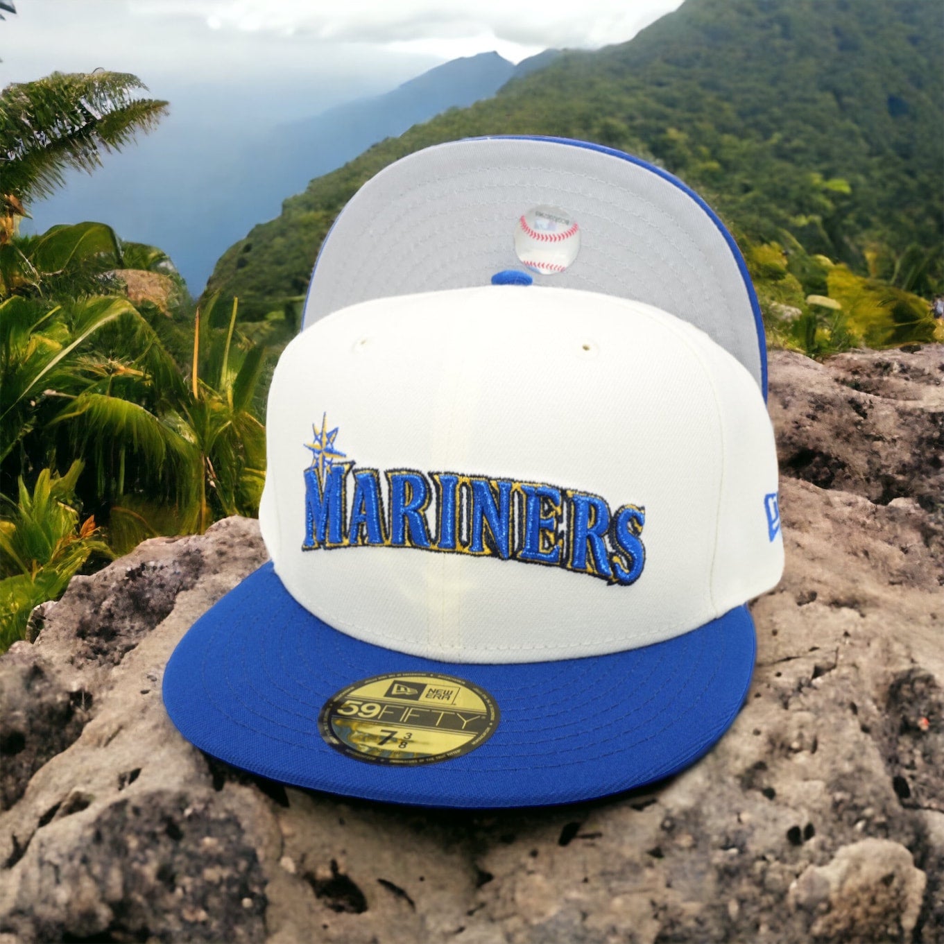 Seattle Mariners New Era " Mariners" Chrome White/Royal Blue Bill And ...