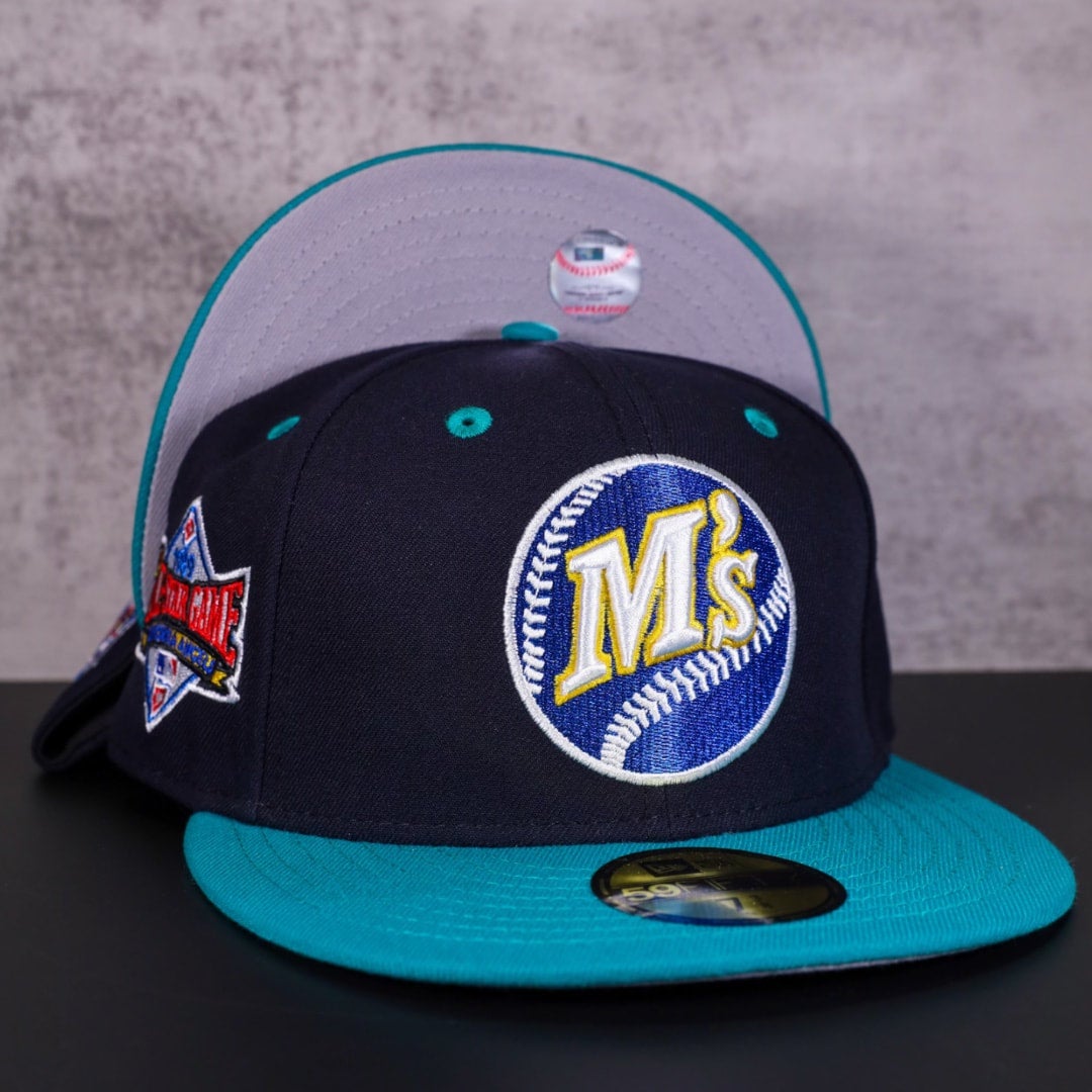 Seattle Mariners New Era Navy/Aqua Bill And Gray Bottom With 1989 All ...