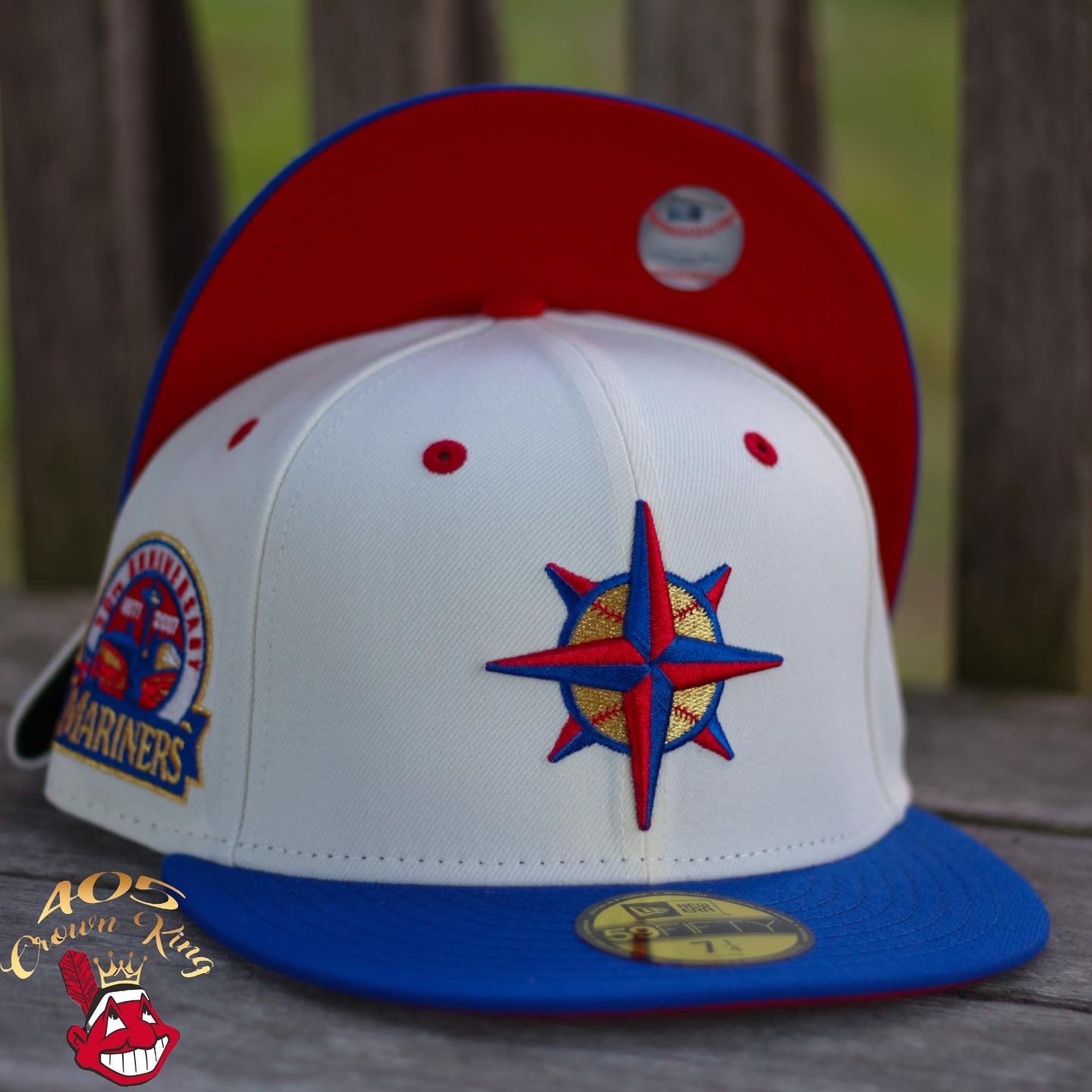 Seattle Mariners New Era Chrome White/Royal Blue Bill And Red Bottom ...