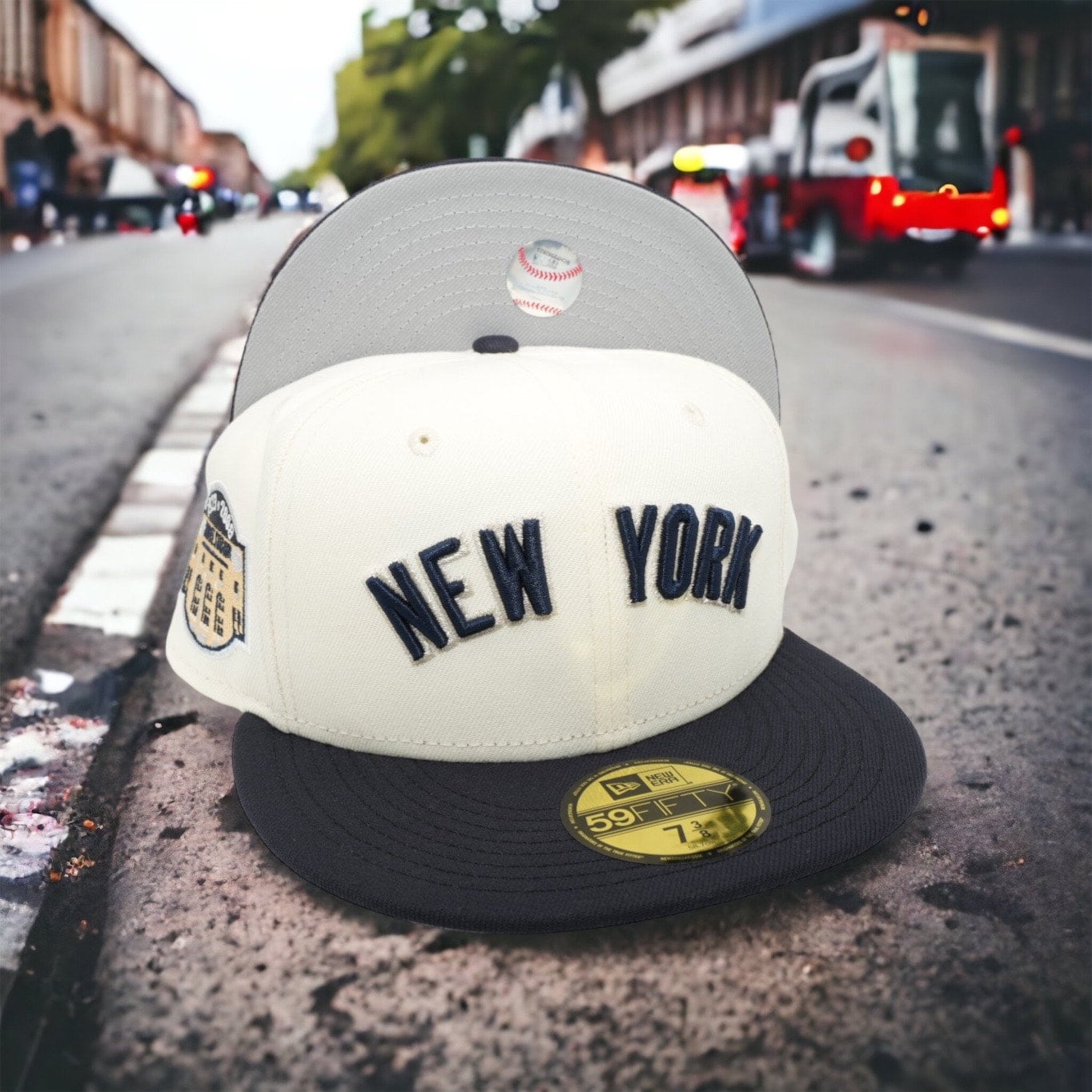 New York Yankees New Era Chrome White/Navy Bill And Gray Bottom With ...