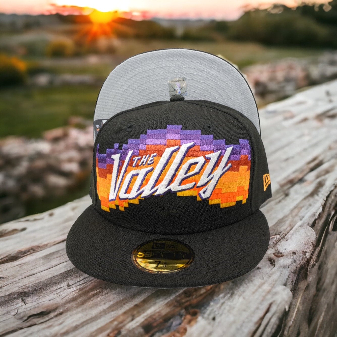 Phoenix Suns New Era "The Valley" All Black And Gray Bottom 59FIFTY Fitted Hat | My Hatstop