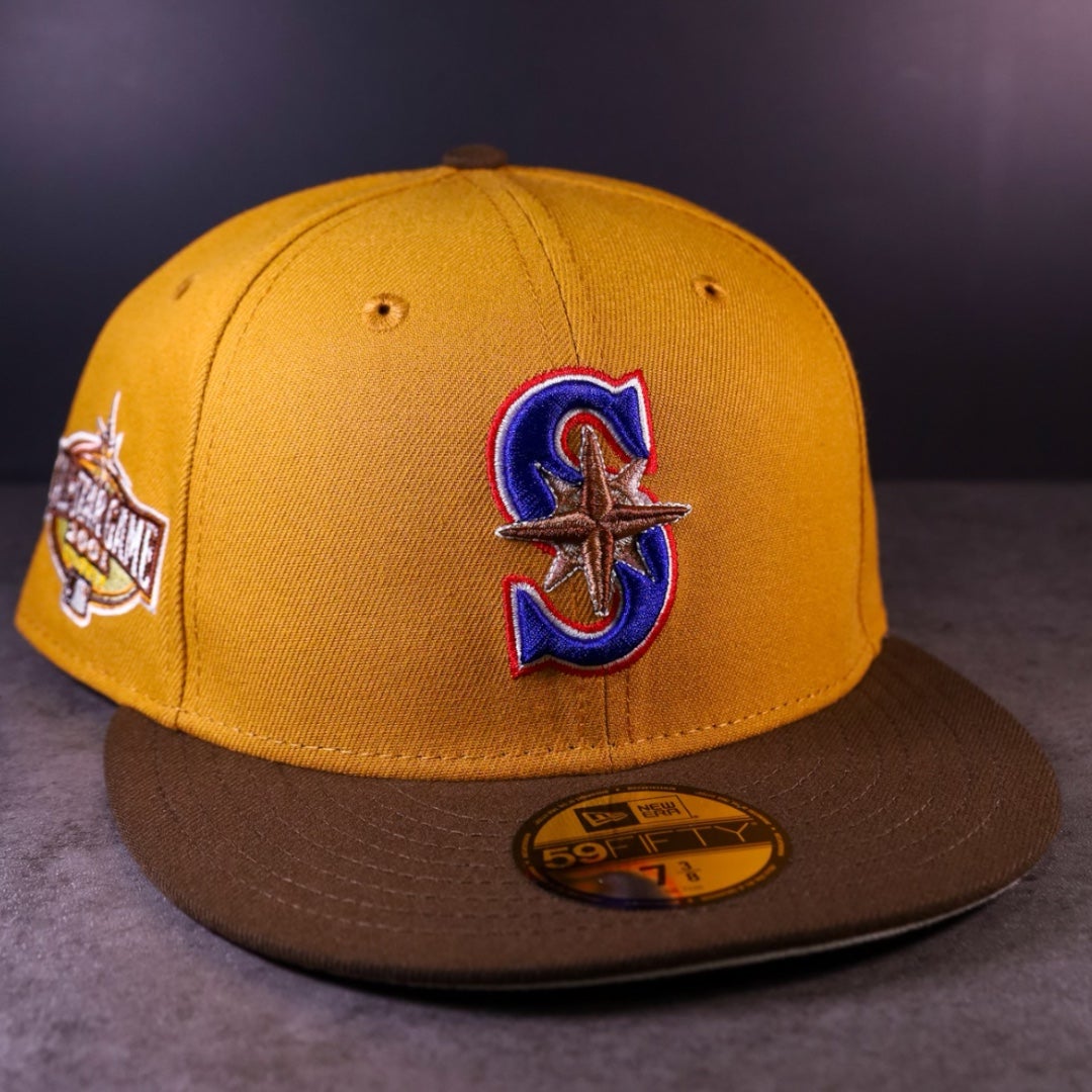 Seattle Mariners New Era Panama Tan/Walnut Bill and Stone Bottom With ...