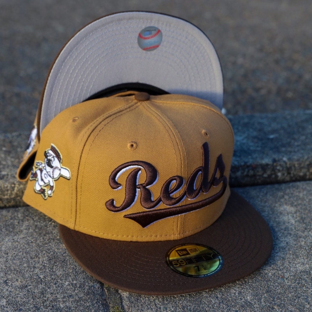 Cincinnati Reds New Era Wheat/Walnut Bill And Gray Bottom With Mr ...