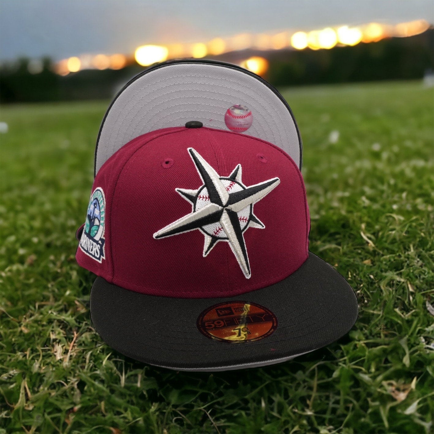 Seattle Mariners New Era Cardinal/Black Bill and Gray Bottom With 30th ...