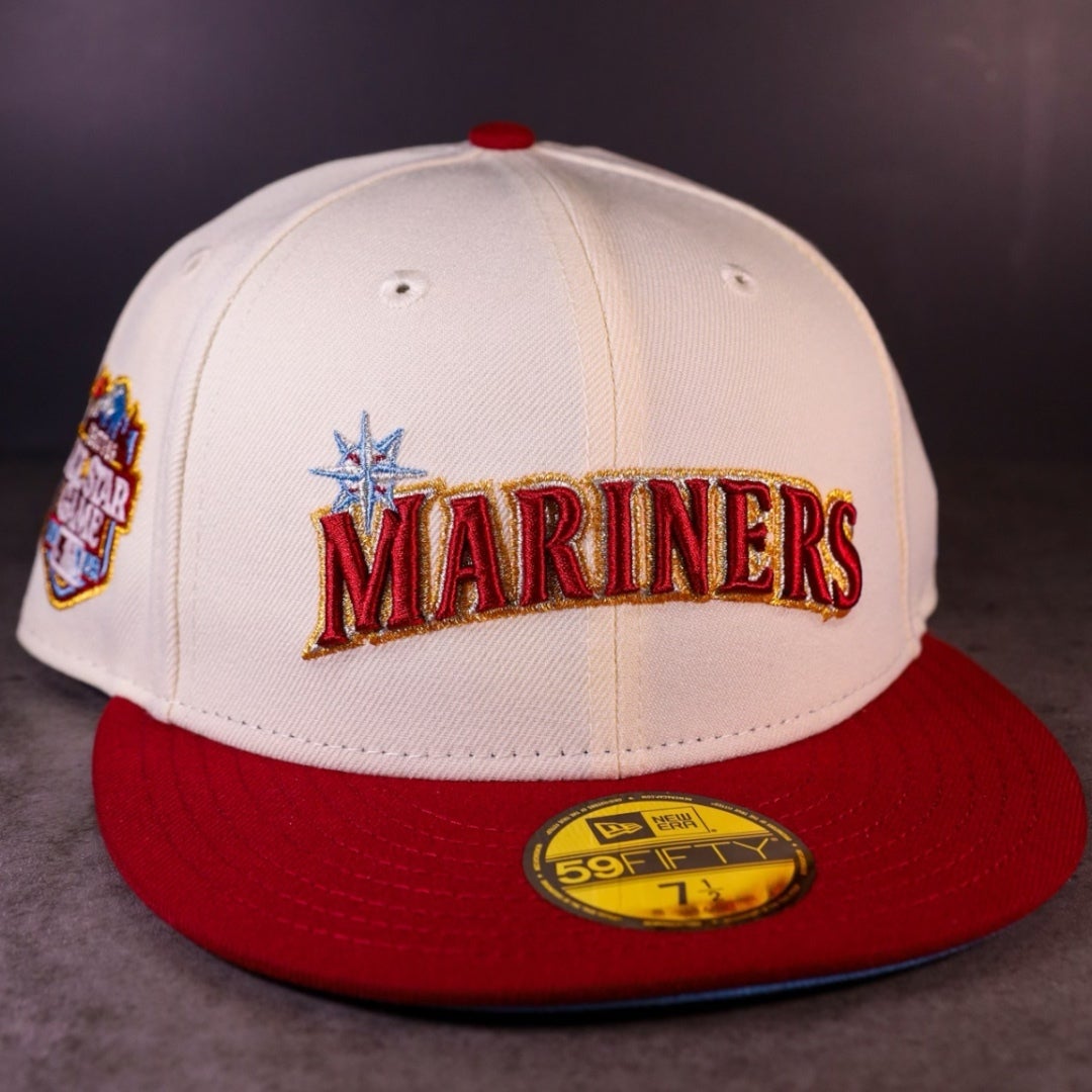 Seattle Mariners New Era Chrome White/Cardinal Bill and Sky Blue Bottom ...