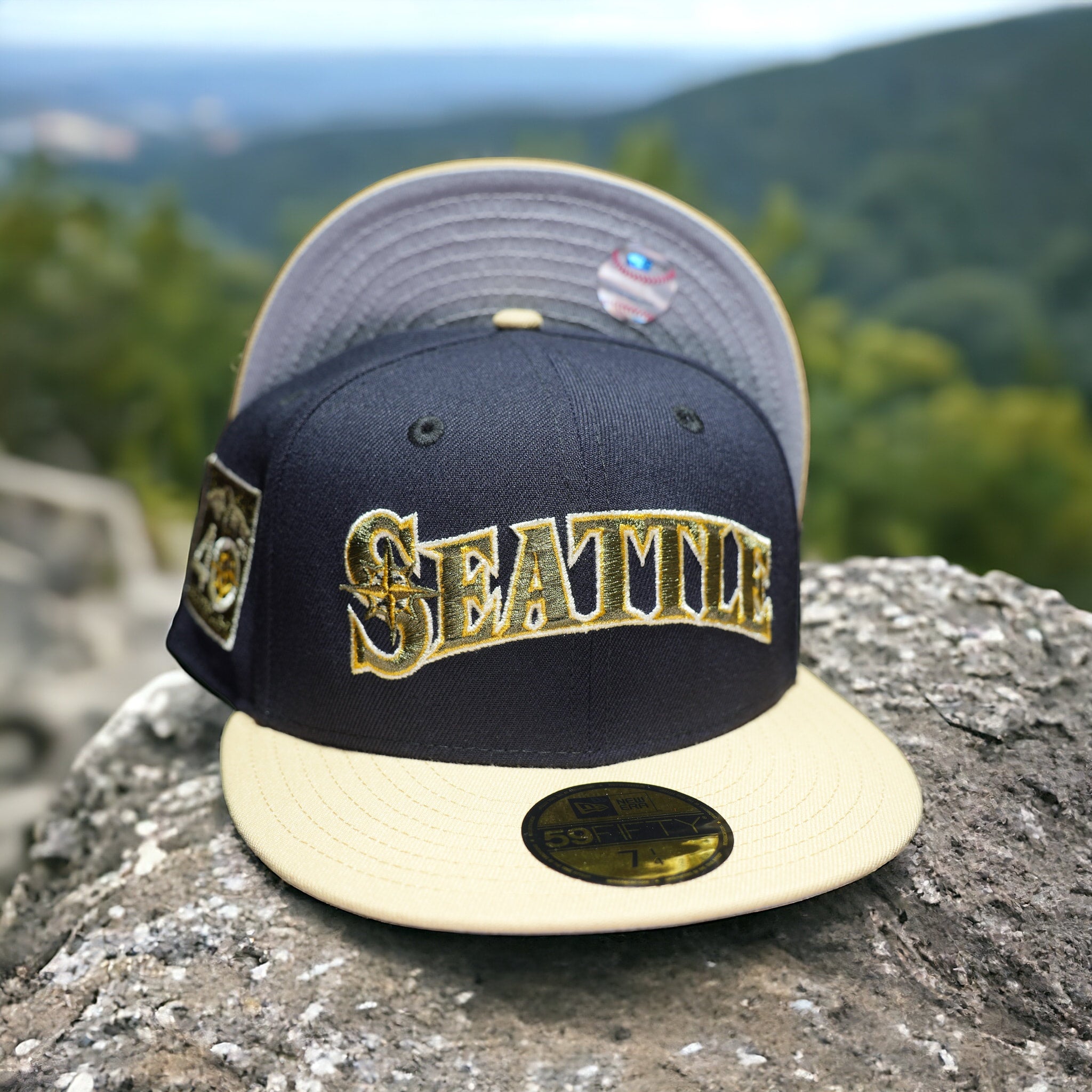 Seattle Mariners New Era Navy/Vegas Gold And Gray Button With 40th ...